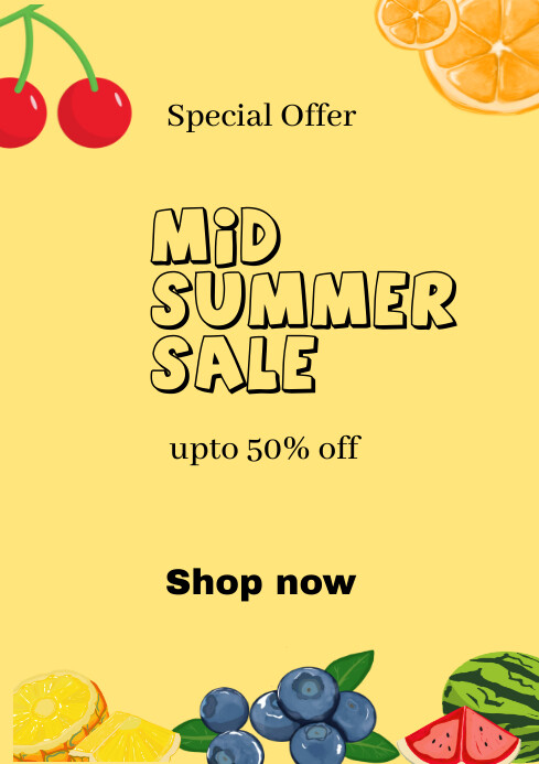 Plantilla de Mid summer sale | PosterMyWall