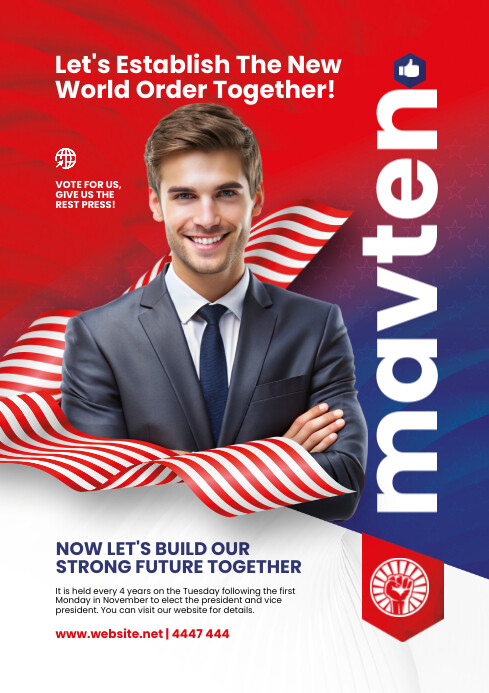 Mid Term Election Campaign flyer Template | PosterMyWall