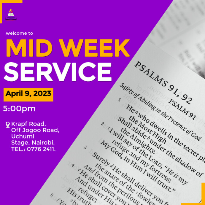 Mid Week Bible Study Template | PosterMyWall