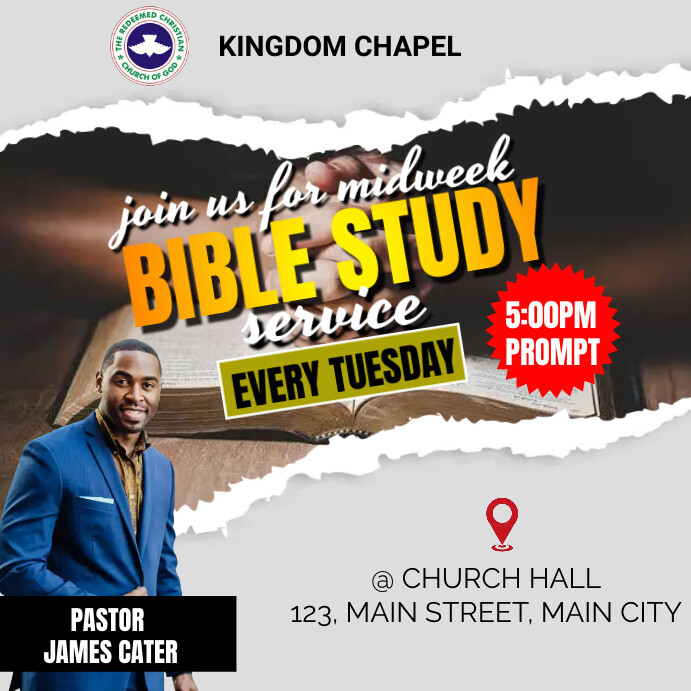 mid week bible study Template | PosterMyWall