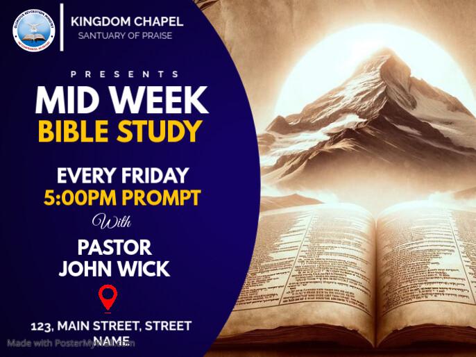 Copy of mid week bible study | PosterMyWall
