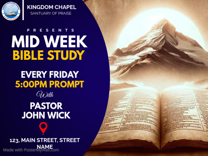 mid week bible study Template | PosterMyWall