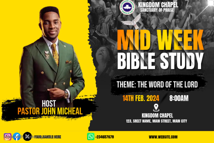 Copy of mid week bible study | PosterMyWall