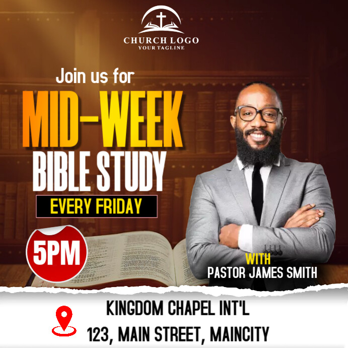 Copy of mid week bible study | PosterMyWall