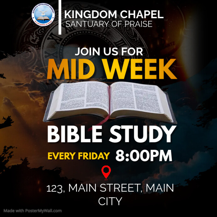 Copy of mid week bible study | PosterMyWall