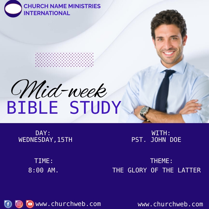 mid-week bible study flyer Template | PosterMyWall