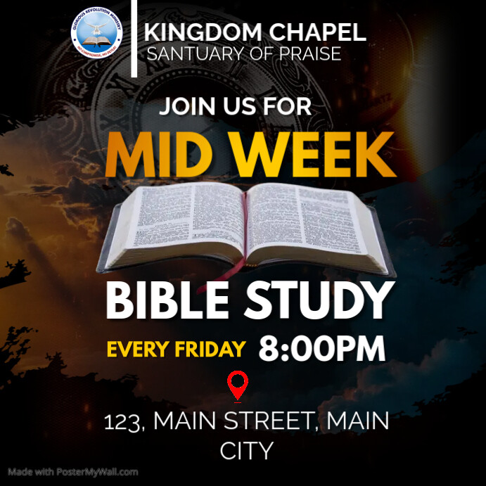 Copy of mid week bible study flyer | PosterMyWall