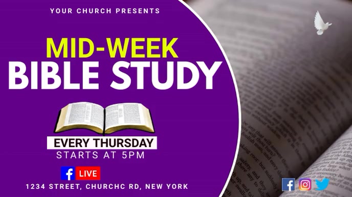 Copy of mid week bible study Template | PosterMyWall