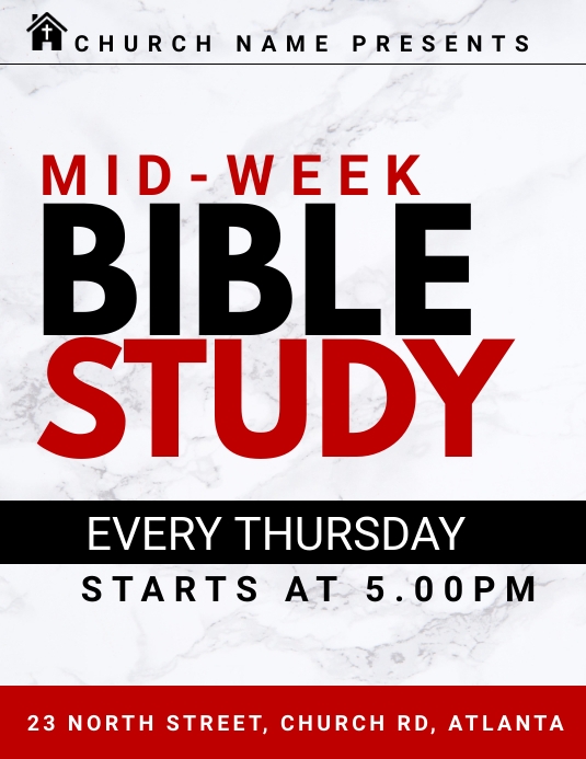 mid week bible study Template | PosterMyWall