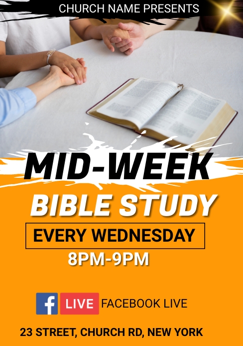 mid week bible study Template | PosterMyWall