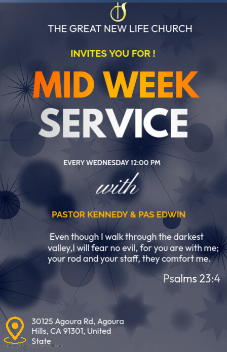 mid-week church service (3) Template | PosterMyWall
