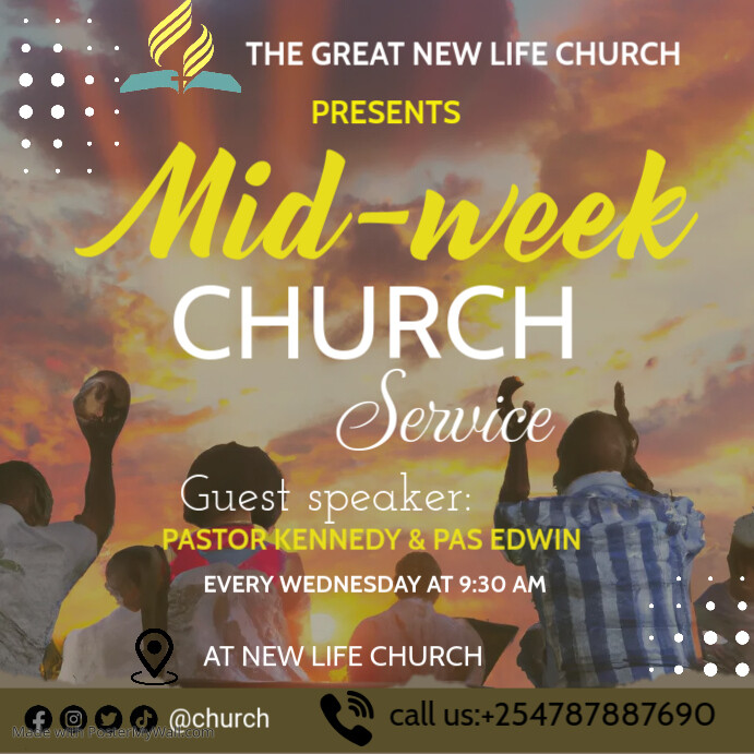 Copy of mid-week church service | PosterMyWall