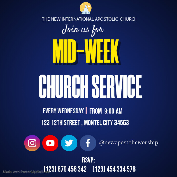 Plantilla de mid-week church service | PosterMyWall