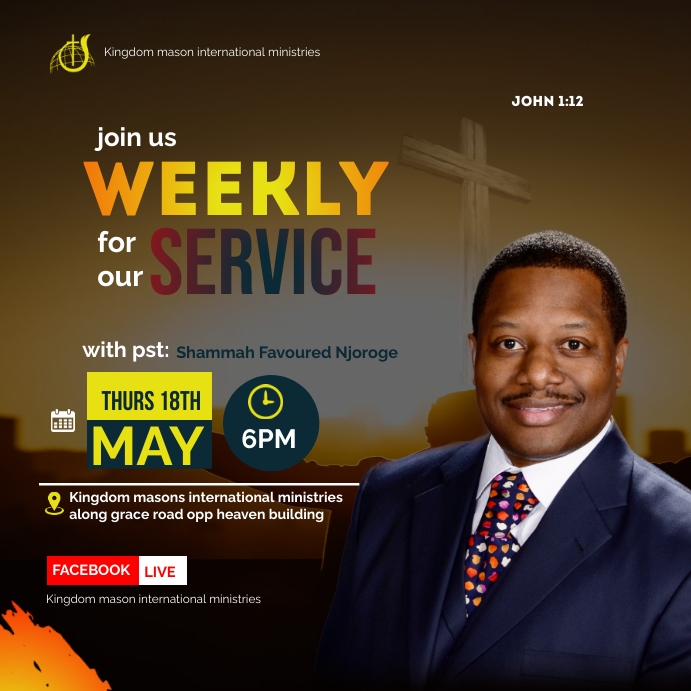 MID WEEK CHURCH SERVICE FLYER POSTER TEMPLATE | PosterMyWall