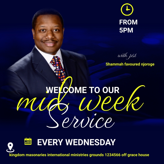 MID WEEK CHURCH SERVICE TEMPLATE | PosterMyWall