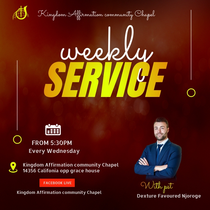 MID WEEK CHURCH SERVICE TEMPLATE | PosterMyWall