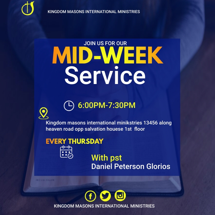 Copy of MID WEEK CHURCH SERVICE TEMPLATE | PosterMyWall