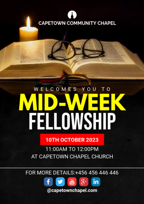 Copy of mid week fellowship flyer template (2) | PosterMyWall