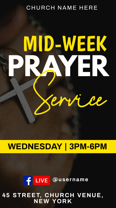 Copy of mid week prayer service Template | PosterMyWall