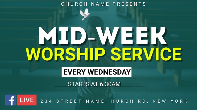 mid week prayer service Template | PosterMyWall