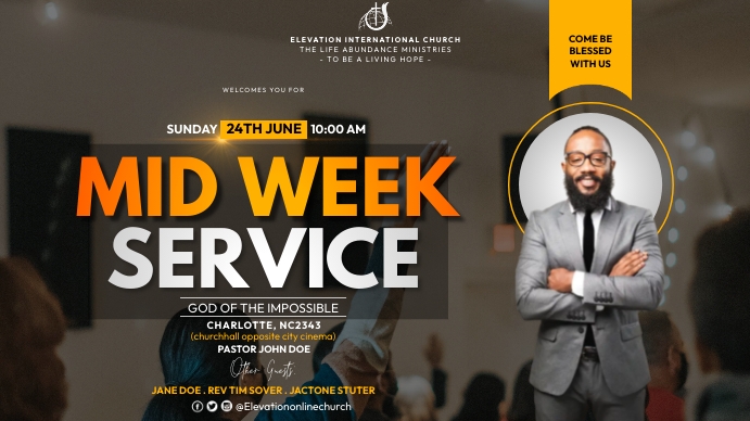 Mid Week service Template | PosterMyWall