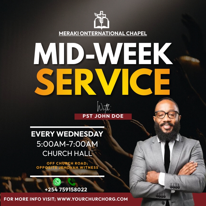 Mid-week service Template | PosterMyWall
