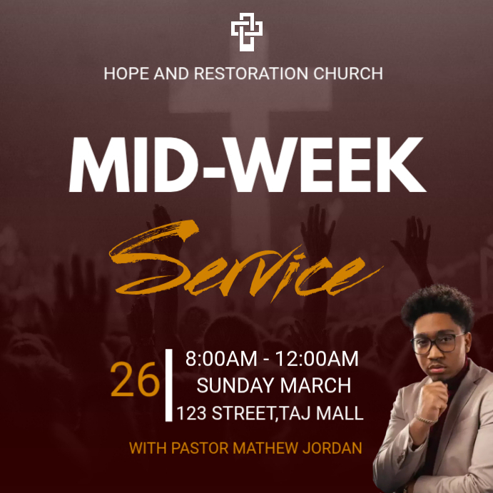 Copy of Mid week service | PosterMyWall