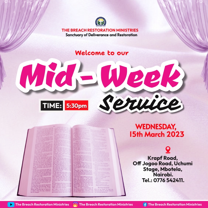 Copy of Mid-Week Service | PosterMyWall