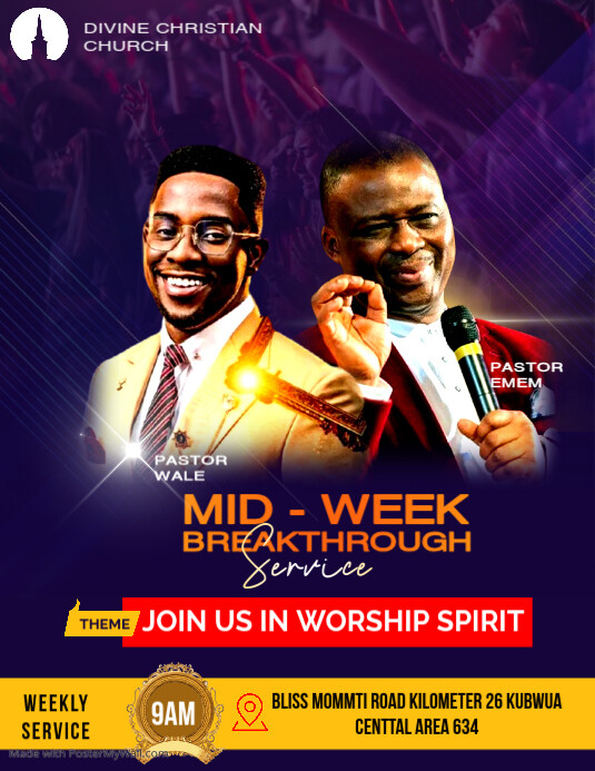 Copy of mid week service | PosterMyWall