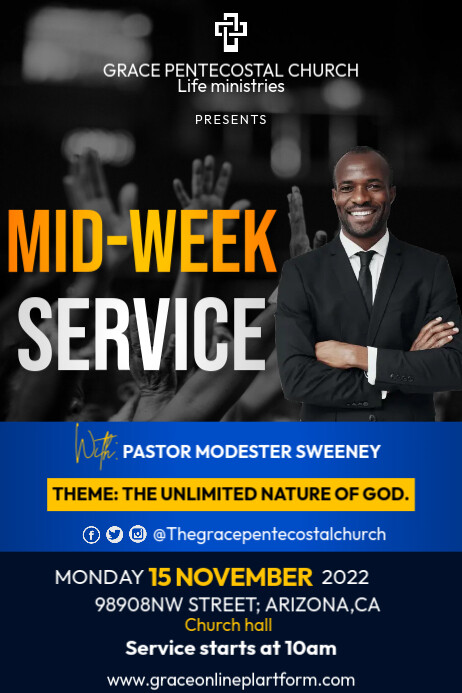 Copy of mid week service | PosterMyWall