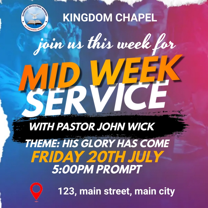 Copy of Mid week service | PosterMyWall