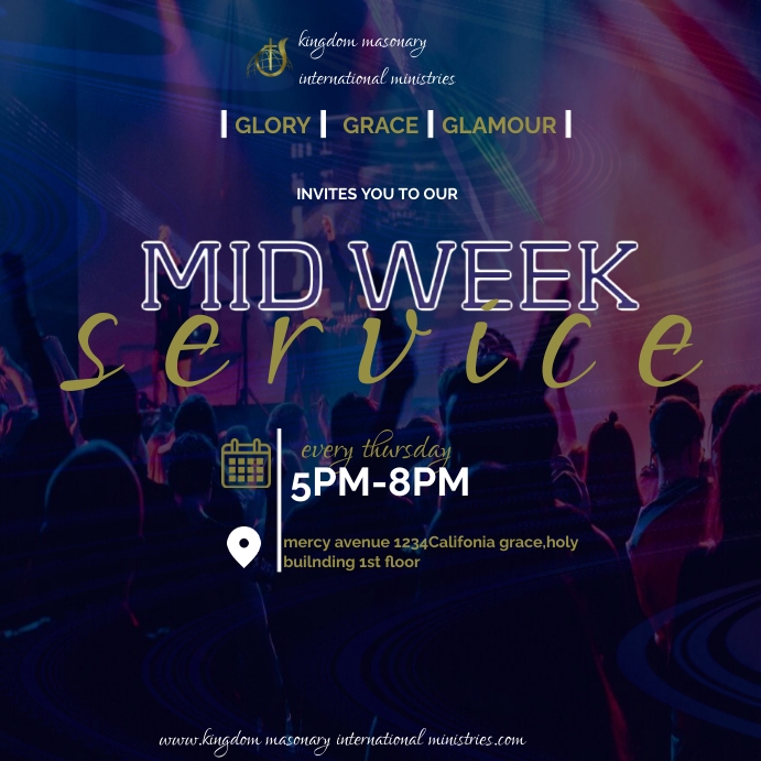 MID WEEK SERVICE Template | PosterMyWall