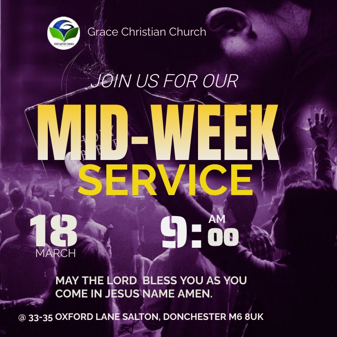 Copy of MID-WEEK SERVICE | PosterMyWall