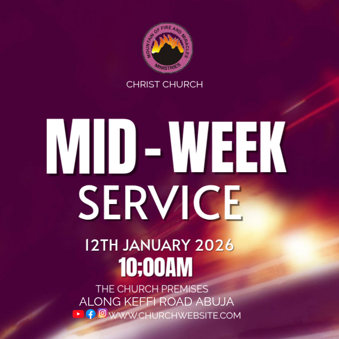 Mid Week Service Template Postermywall
