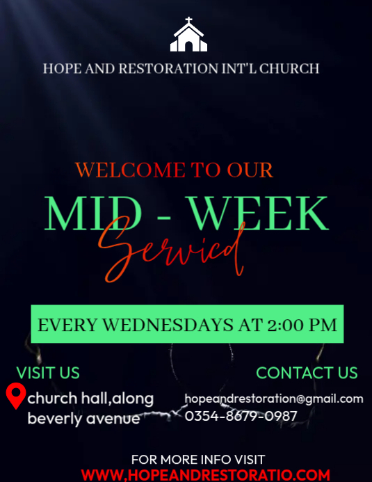 mid week service Template | PosterMyWall