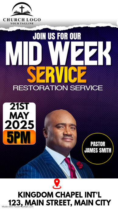 Copy of mid week service | PosterMyWall