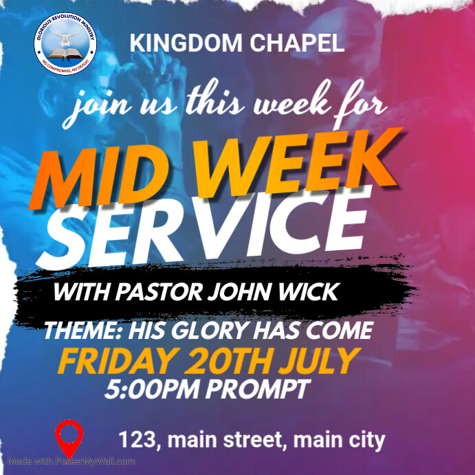 Copy of mid week service | PosterMyWall