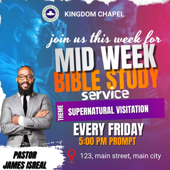 Plantilla de Mid week service | PosterMyWall