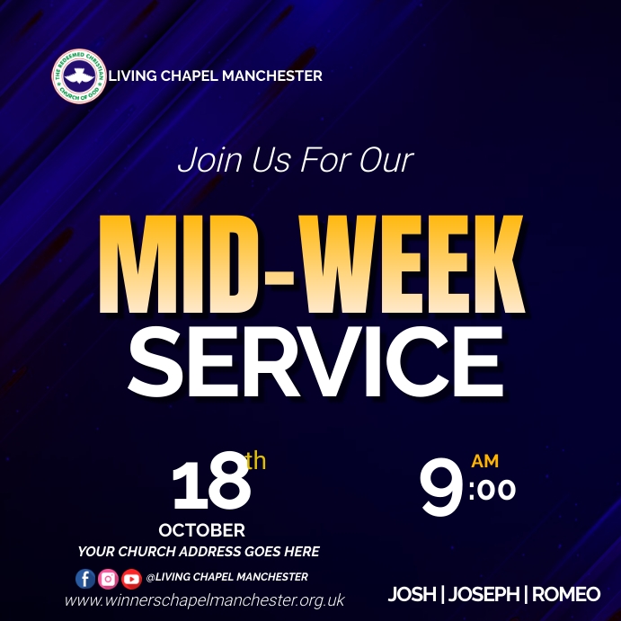 Copy of MID-WEEK SERVICE | PosterMyWall
