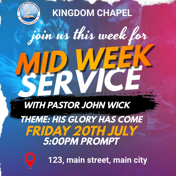Mid week service Template | PosterMyWall