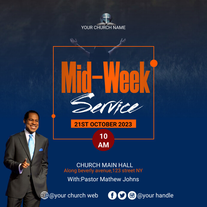 Copy of Mid week service | PosterMyWall
