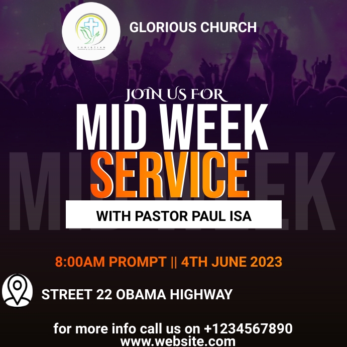 Copy of Mid week service | PosterMyWall