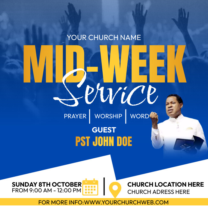Copy of Mid week service | PosterMyWall