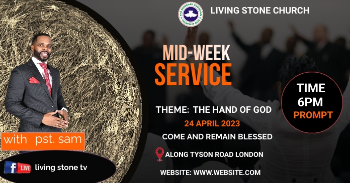 Modèle Mid week service | PosterMyWall