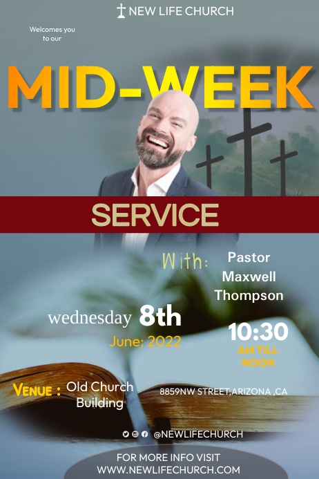 Copy of Mid-week service | PosterMyWall