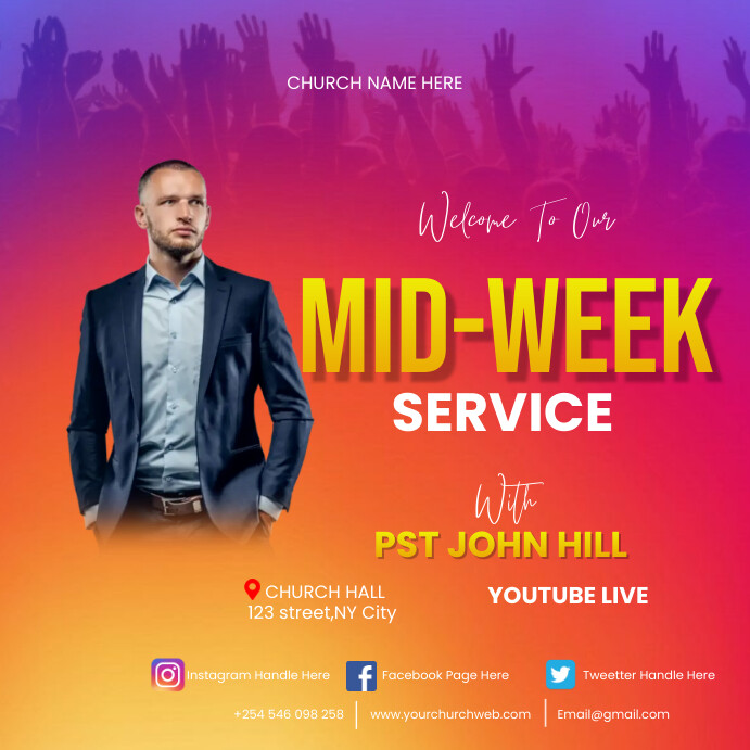 Mid week service Template | PosterMyWall