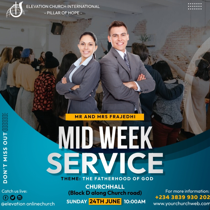 Plantilla de Servicio a Mitad de Semana | PosterMyWall