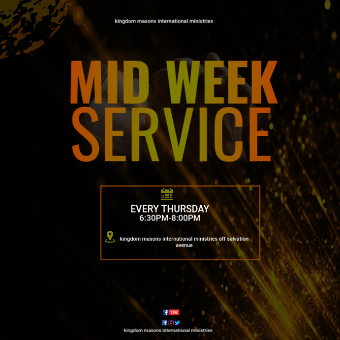 mid week service flyer poster template | PosterMyWall