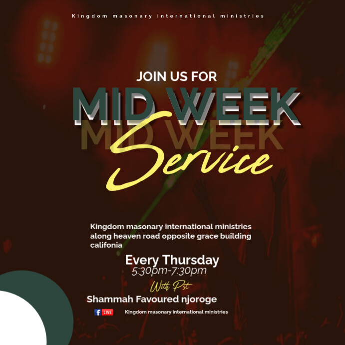mid week service flyer poster template | PosterMyWall