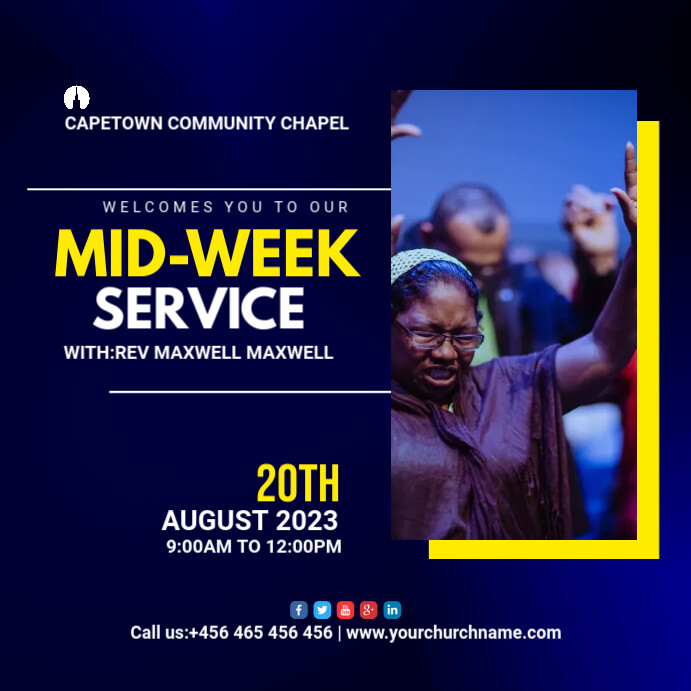 Copy of Mid week service flyer template (1) | PosterMyWall